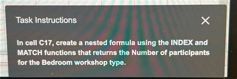 Solved Task InstructionsIn Cell C Create A Nested Chegg