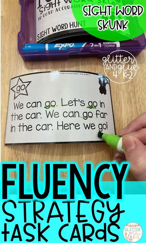 Sight Word Fluency Task Cards With Sight Word Skunk Improve Accuracy