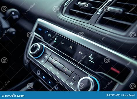 Modern Car Climate Control Panel For A Driver And Passenger Generative Ai Stock Image Image