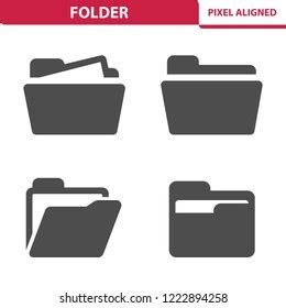 Folder Icons Professional Pixel Perfect Icons Stock Vector Royalty Free 1222894258 Shutterstock
