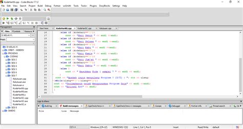 program kode hari menggunakan nested if and switch case program