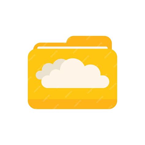 Premium Vector Access Cloud Folder Icon Flat Vector Data Crm System Consumer Isolated