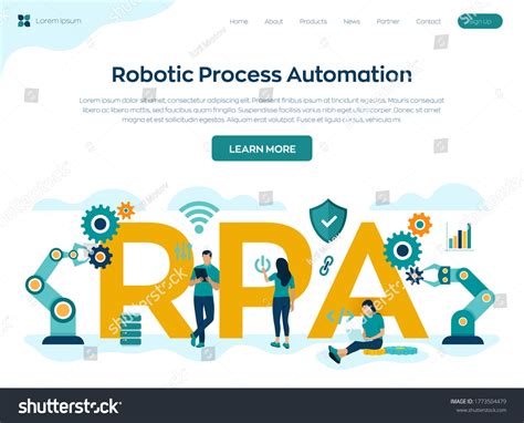 Rpa Robotic Process Automation Innovation Technology Stock Vector Royalty Free