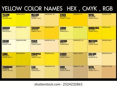 Color Chart Cmyk Hex Rgb Stock Illustration Shutterstock