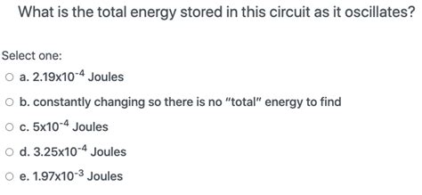 Solved LC Circuits An LC Circuit Is Made From A MH Chegg Com