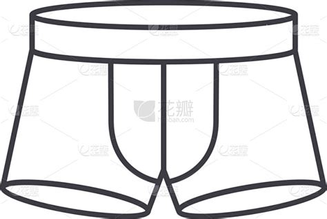 男人计算机图标平坦的泳裤短灯笼裤衣服轮廓套装设计