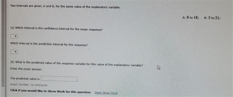 Solved Two Intervals Are Given A And B For The Same Value