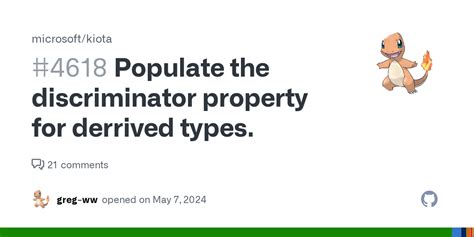 populate the discriminator property for derrived types · issue 4618