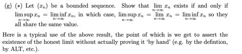 Solved Let Xn Be A Bounded Sequence In R Given N∈n We