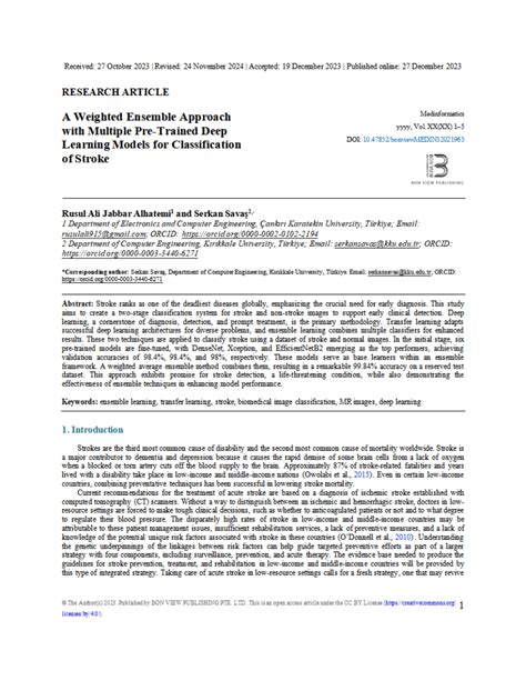 Pdf A Weighted Ensemble Approach With Multiple Pre Trained Deep
