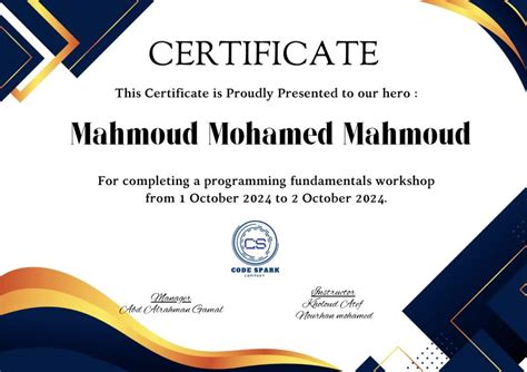 mahmoud mohammed on linkedin programming learning growth codespark certificate 10 comments
