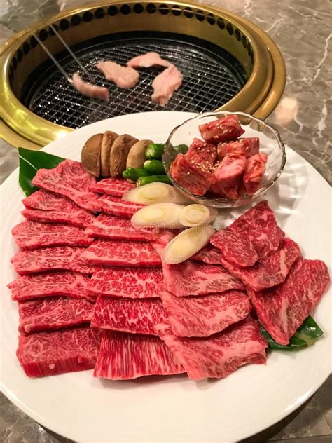 Premium Japanese Wagyu Beef Bbq Arrangement Stock Image Image Of