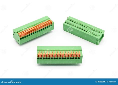 Spring Type Terminal Block Screwless Connectors Stock Image Image Of