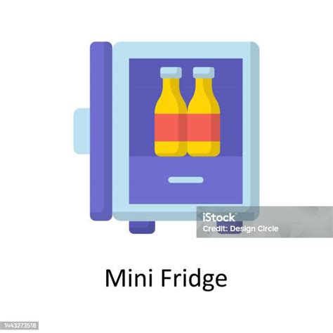 미니 냉장고 벡터 플랫 아이콘 디자인 그림입니다 흰색 배경에 하우스키핑 기호 Eps 10 파일 0명에 대한 스톡 벡터 아트 및 기타 이미지 Istock