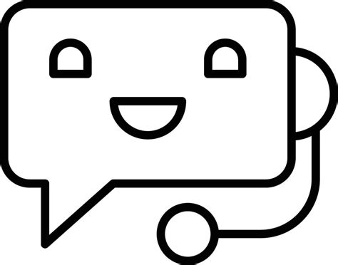 On Bot Outline Vector Illustration Icon 34986367 Vector Art At Vecteezy