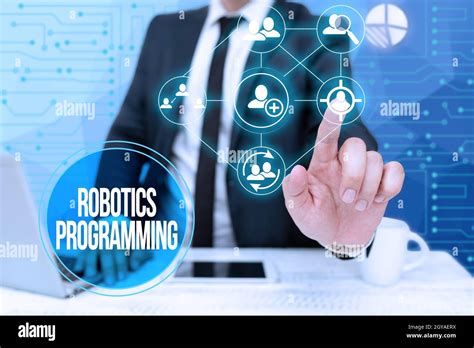 Text Sign Showing Robotics Programming Business Concept Software That