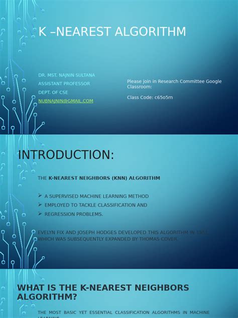 Knn Presentation Pdf Learning Algorithms And Data Structures
