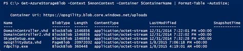 powershell listing azure storage blobs in public container