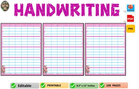 2 Cursive Handwriting Lined Paper Designs And Graphics