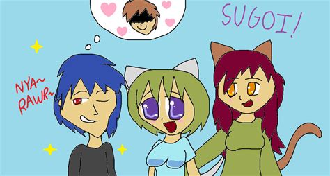 Nya~ Neko Sugar Girls Fanart By Jnddeviant On Deviantart