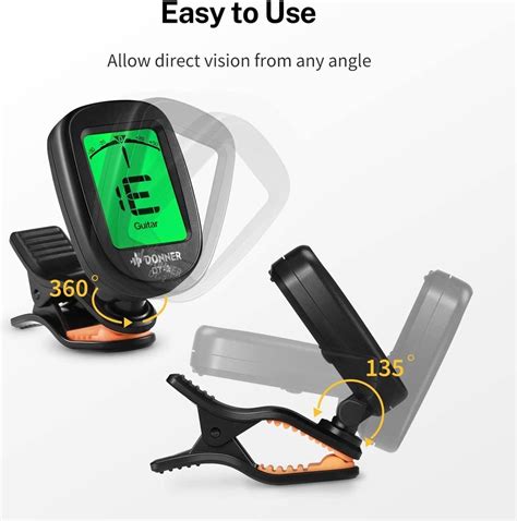 Donner Guitar Tuner Clip On Dt 2 Chromatic Digital Tuner Acoustic