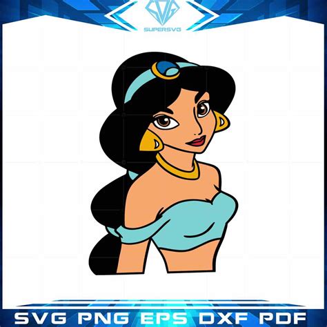 Jasmine Princess Aladdin Disney Character Svg For Cricut