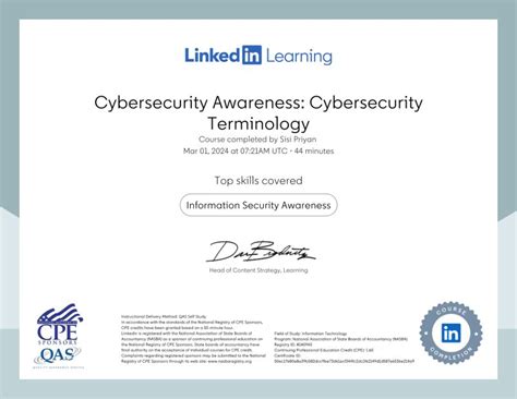 sisi priyan on linkedin certificate of completion