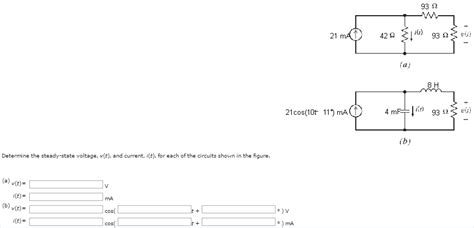 Solved Determine The Steady State Voltage V T And