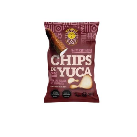 Chips De Yuca Con Sal Rosada 50g Kumuya Snackclub