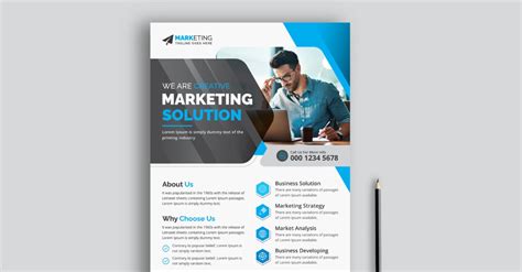 Creative Modern Corproate Business Flyer Leaflet Pamphlet Template Design For Advertising