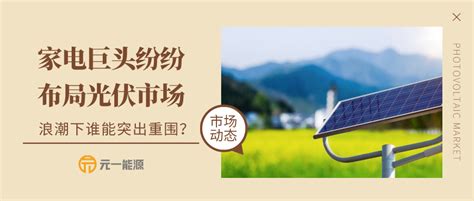 家电巨头纷纷布局光伏市场 谁能突出重围？ 广东元一能源有限公司