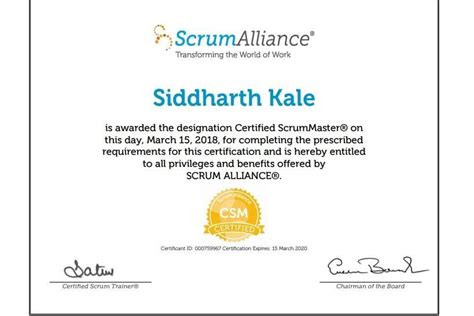 siddharth kale on linkedin globally certified scrum master special