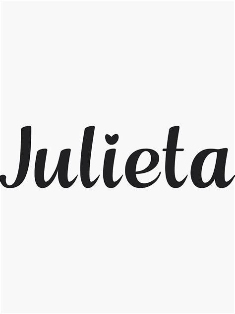 Julieta Name Sticker For Sale By 99posters Redbubble