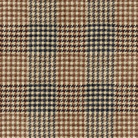 Byron Bark Brown Charcoal Tan Chenille Houndstooth Plaid Check