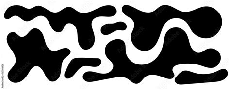 Irregular Blob Set Of Abstract Organic Shapes Abstract Irregular Random Blobs Simple Liquid