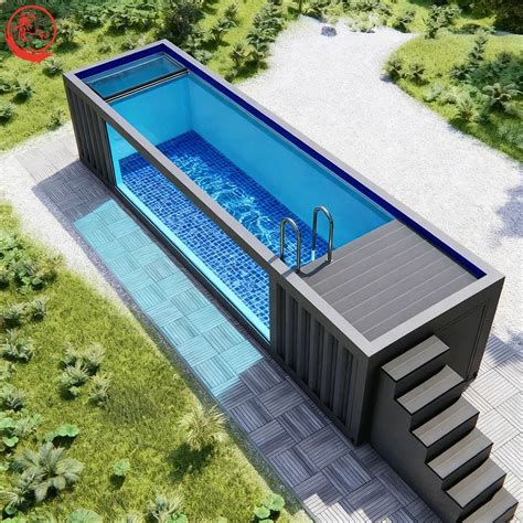 Outdoor Large Size Frp 20ft 40ft Fiberglass Prefabricated Pool Design