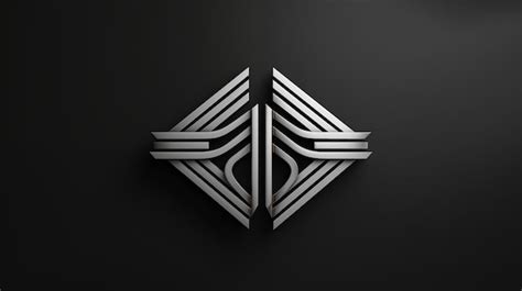 Premium Photo Symmetrical Metallic Abstract Design With Geometric Patterns On A Dark Background