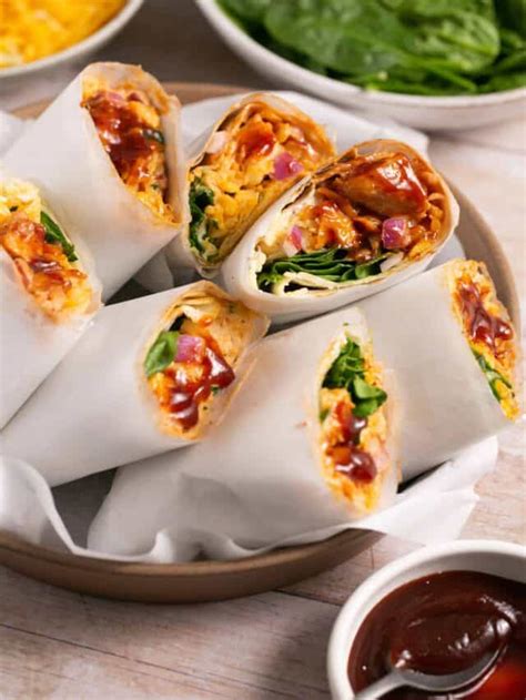 Easy Bbq Chicken Wrap Recipe 10 Minutes Lauren Fit Foodie