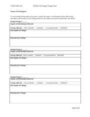 UI Design Change Form Docx USD ENGR ENGR Design Change Form Names Of UI Designers For