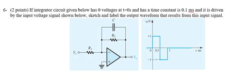 Solved Points If Integrator Circuit Given Below Has Chegg