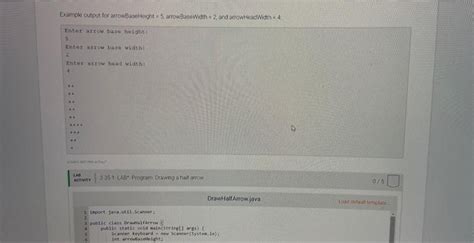 Solved 335 Lab∗ Program Drawing A Half Arrow Ipeciffed