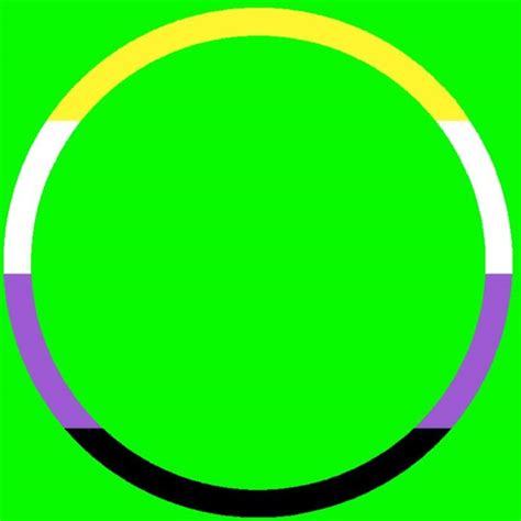 An Image Of A Circle That Is Colored Green And Yellow With Purple Around The Edges