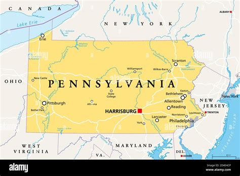 Mapa De Pensilvania Y Sus Ciudades Carina Vivienne