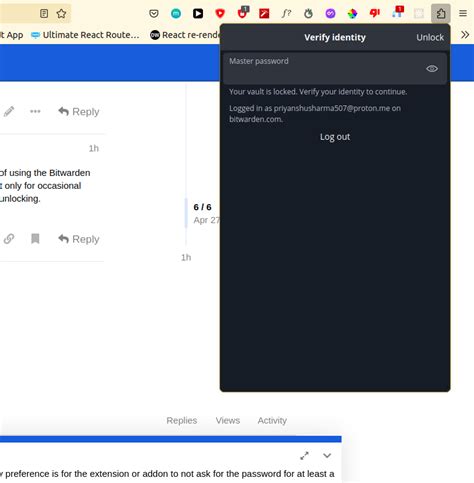 unable to find auto logout setting in bitwarden web vault password