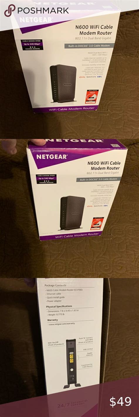 EUC NETGEAR N WIFI CABLE MODEM ROUTER Modem Router Cable Modem Netgear