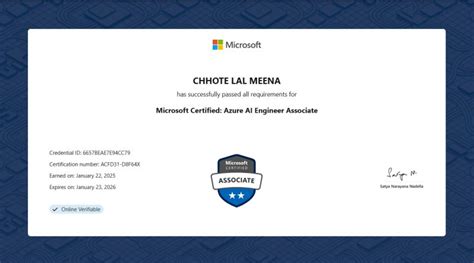 Azureai Microsoftcertified Aiengineer Artificialintelligence Azure… Chhote Lal Meena 25