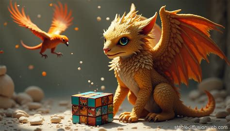 Gynosphinx Solving Rubiks Cube With Phoenix Flight Stable Diffusion