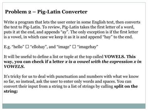 Python Programming Assignments Tuples And String Ppt