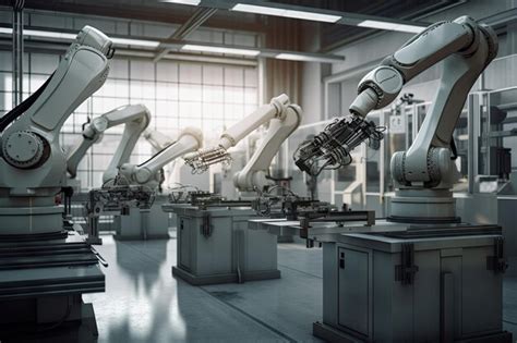 Premium Ai Image Diverse Range Of Robotic Arms Assembling A Variety Of Different Products On