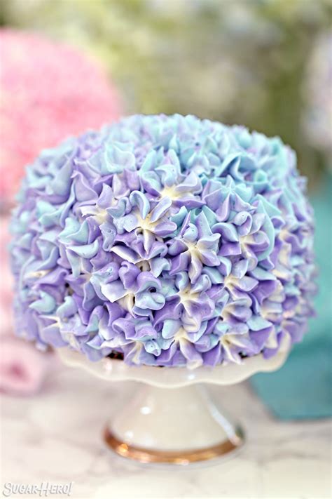 Birthday Cake With Hydrangea Flowers At Cari Kirby Blog